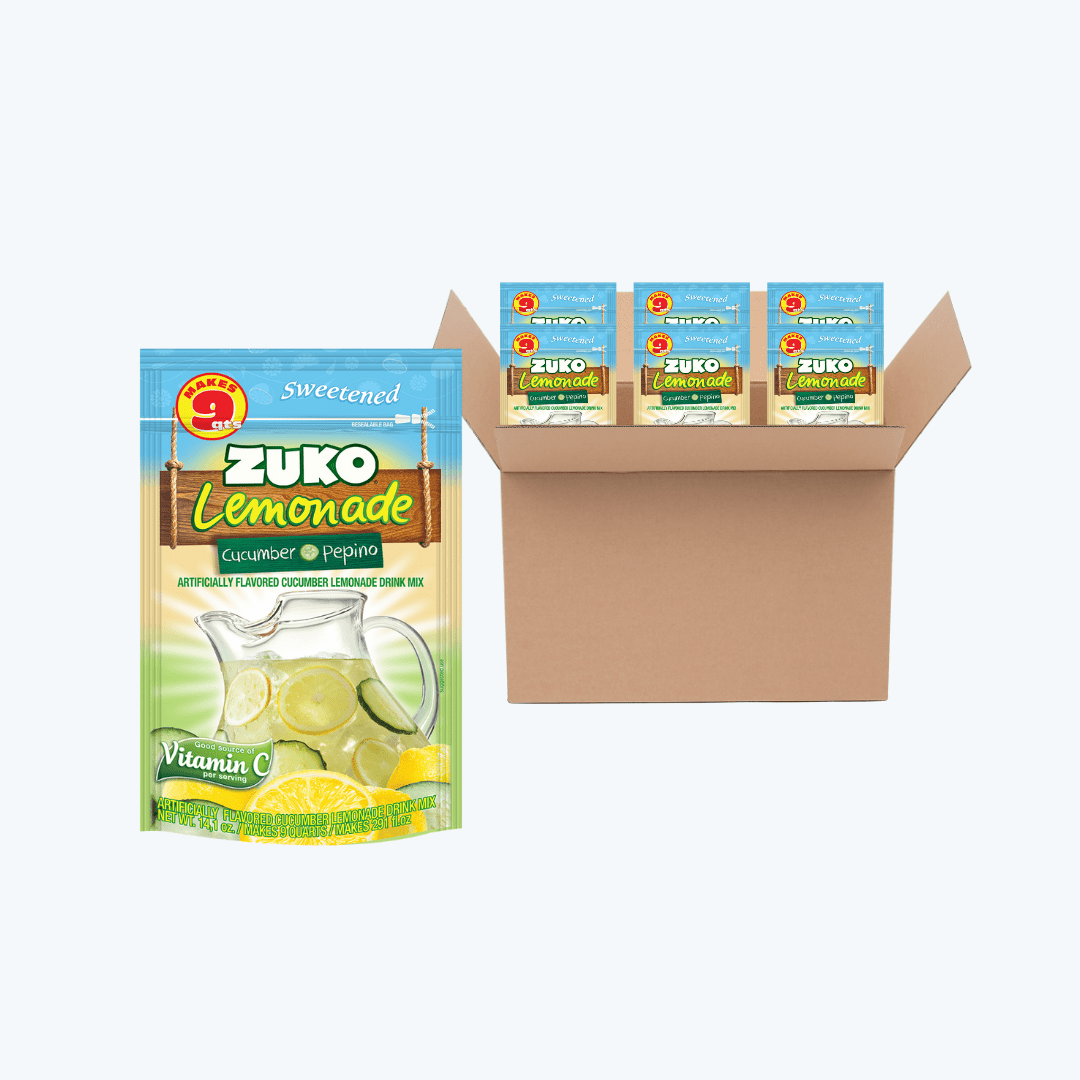 Zuko Cucumber Instant Powder Drink, Family Pack, No Sugar Needed, 14.1 ...