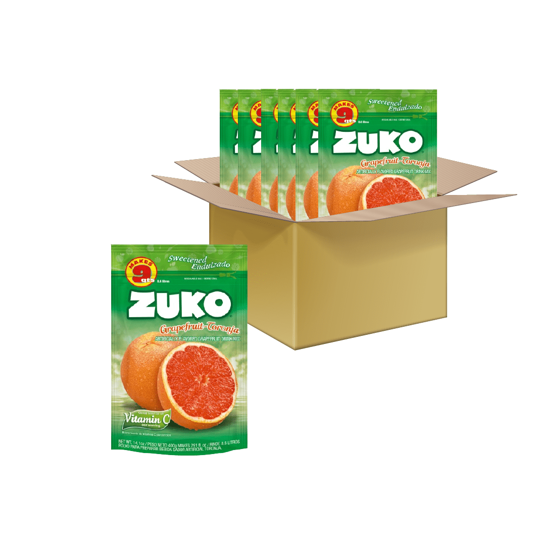 Zuko Grapefruit Drink Mix Bag, 14.1 oz, Pack of 6, Fortified with ...