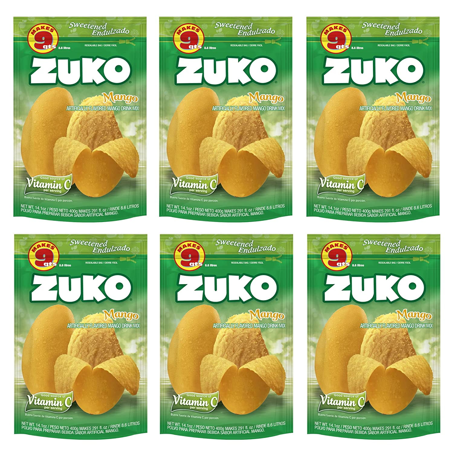 Zuko Mango Instant Powder Drink | Family Pack | No Sugar Needed ...