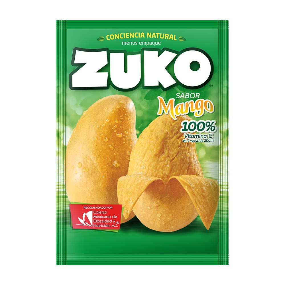Zuko Mango Drink Mix, Makes 2 Liters, 12 Pack, 15g Each - Walmart.com