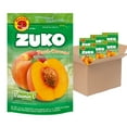 Zuko Peach Drink Mix Bag, 14.1 oz, Pack of 6, Fortified with Vitamin C ...