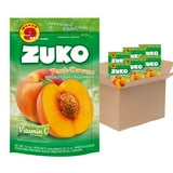 Zuko Peach Drink Mix Bag, 14.1 oz, Pack of 6, Fortified with Vitamin C ...