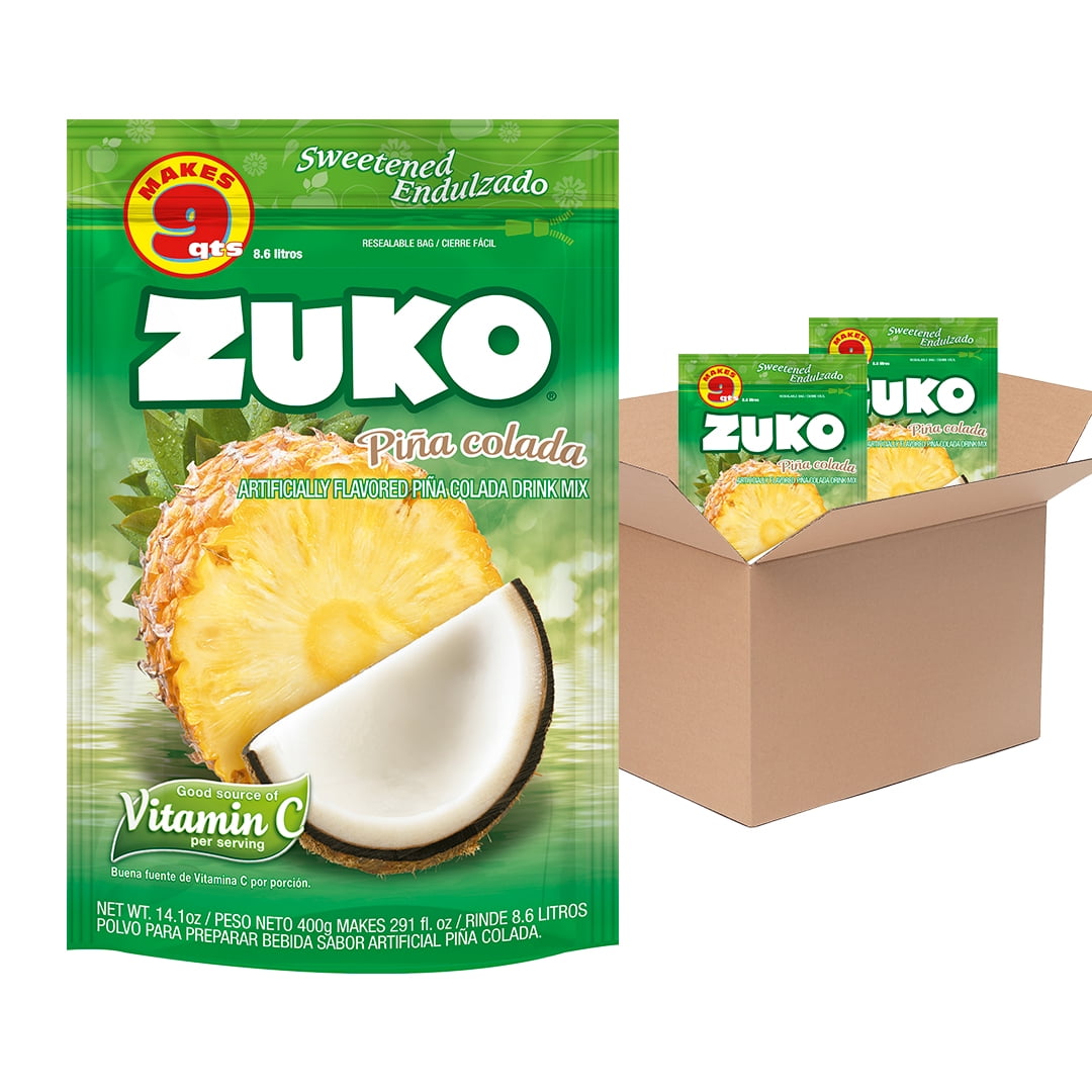 Zuko Piña Colada Mix, Non-Alcoholic Water, 14.1 oz, Pack of 2 ...