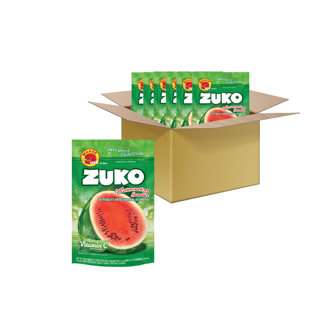 Zuko Watermelon Drink Mix Bag, 14.1 oz, Pack of 6, Fortified with ...
