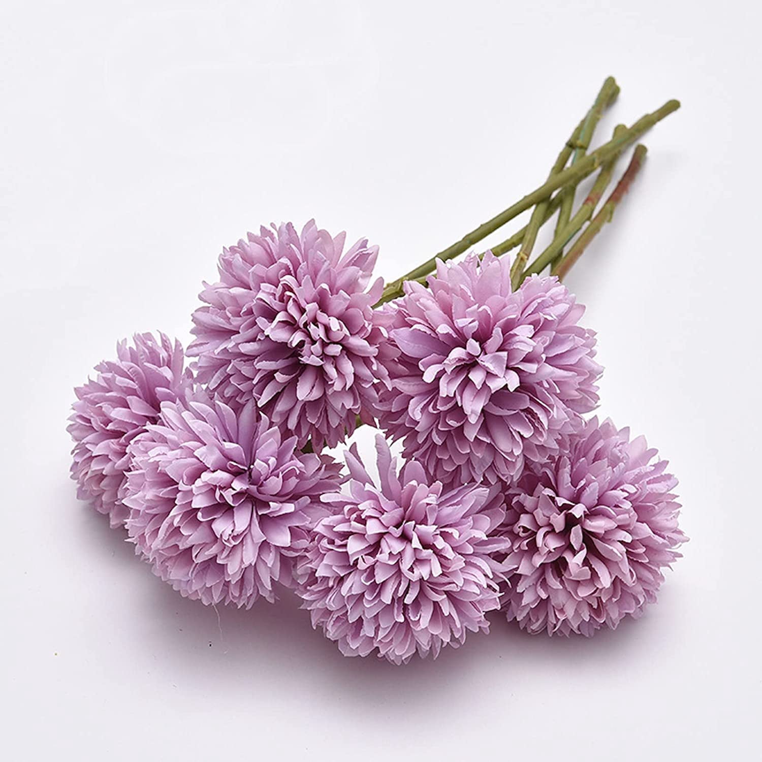 Zukuco 10 Pcs Artificial Flowers Chrysanthemum Ball Flowers Bouquet ...
