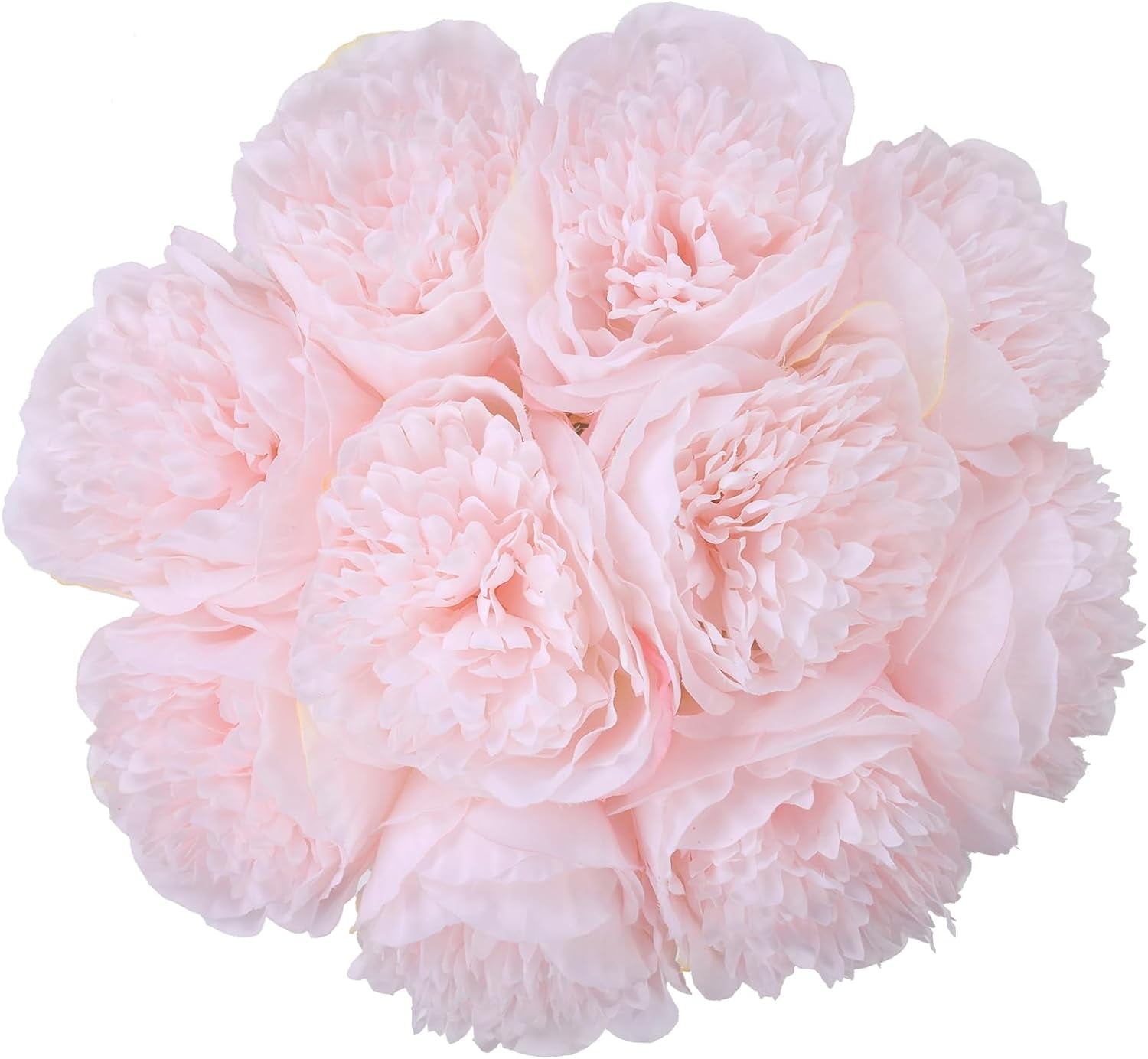 Zukuco 10Heads Artificial Peony Flower Faux Peony Flowers Silk Peonies ...