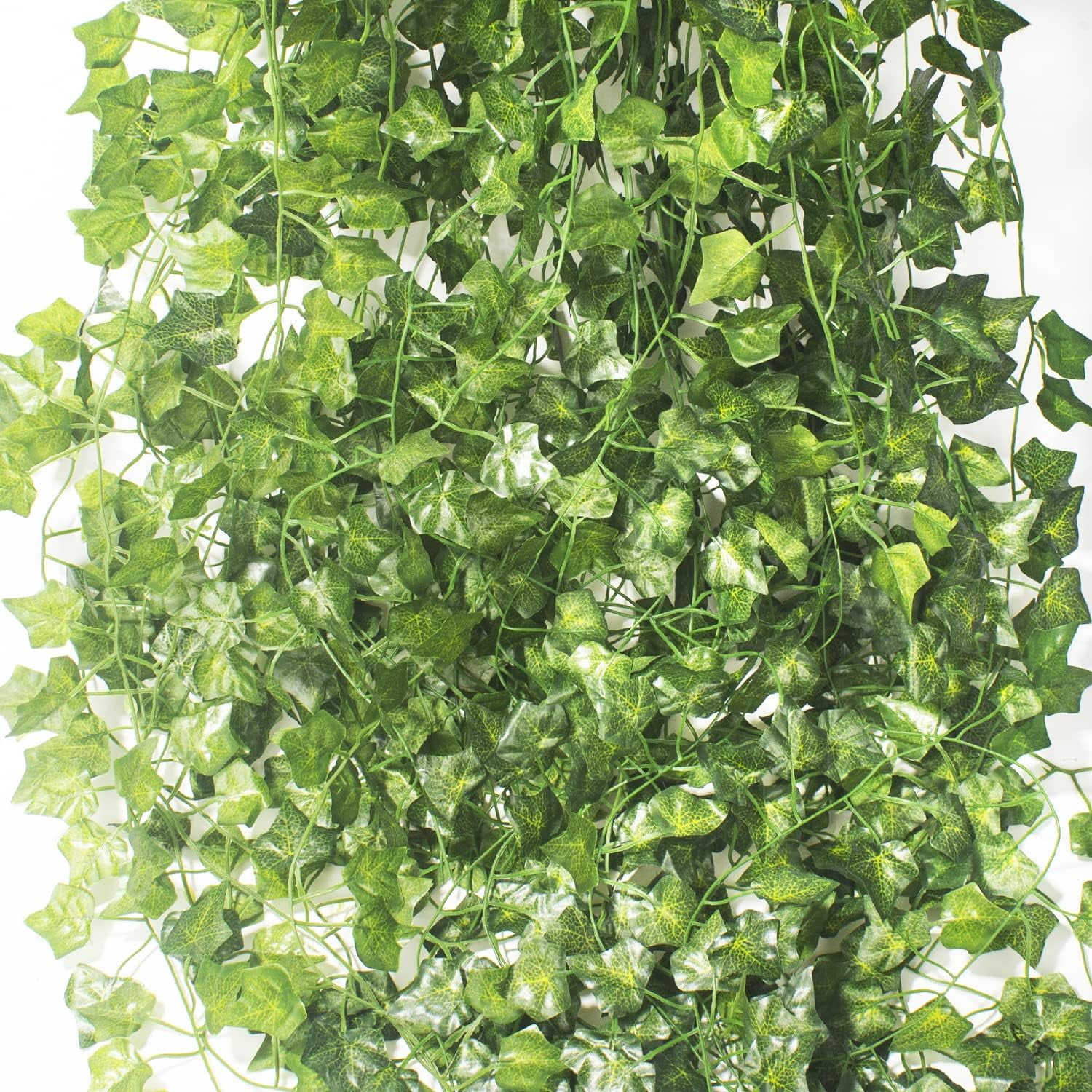 Zukuco 12 Pack Fake Ivy Leaves Artificial Ivy Garland Greenery Garlands ...