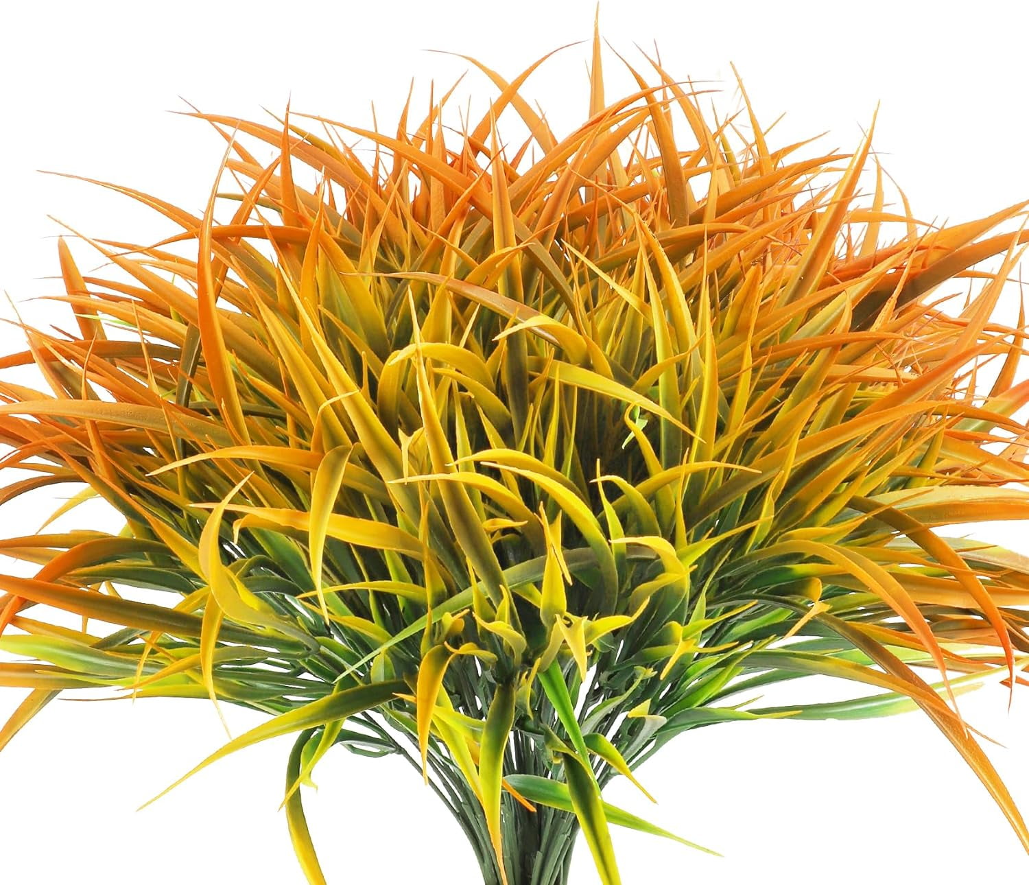 Zukuco 12pcs Artificial Shrub Outdoor Fake Grass Greenery Stems UV ...