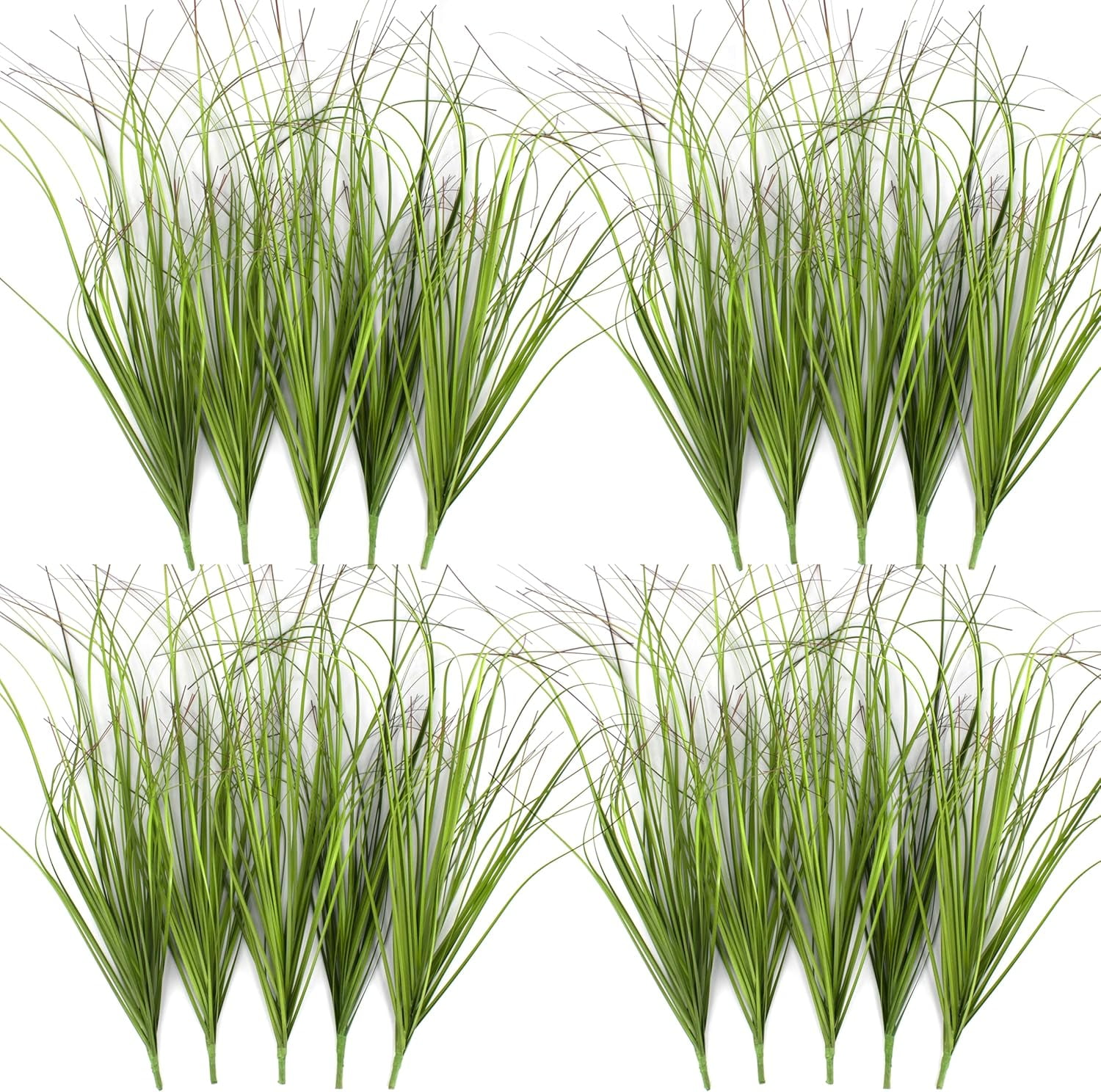 Zukuco 16PCS Artificial Onion Grass Bushes UV Resistant Plants Faux ...