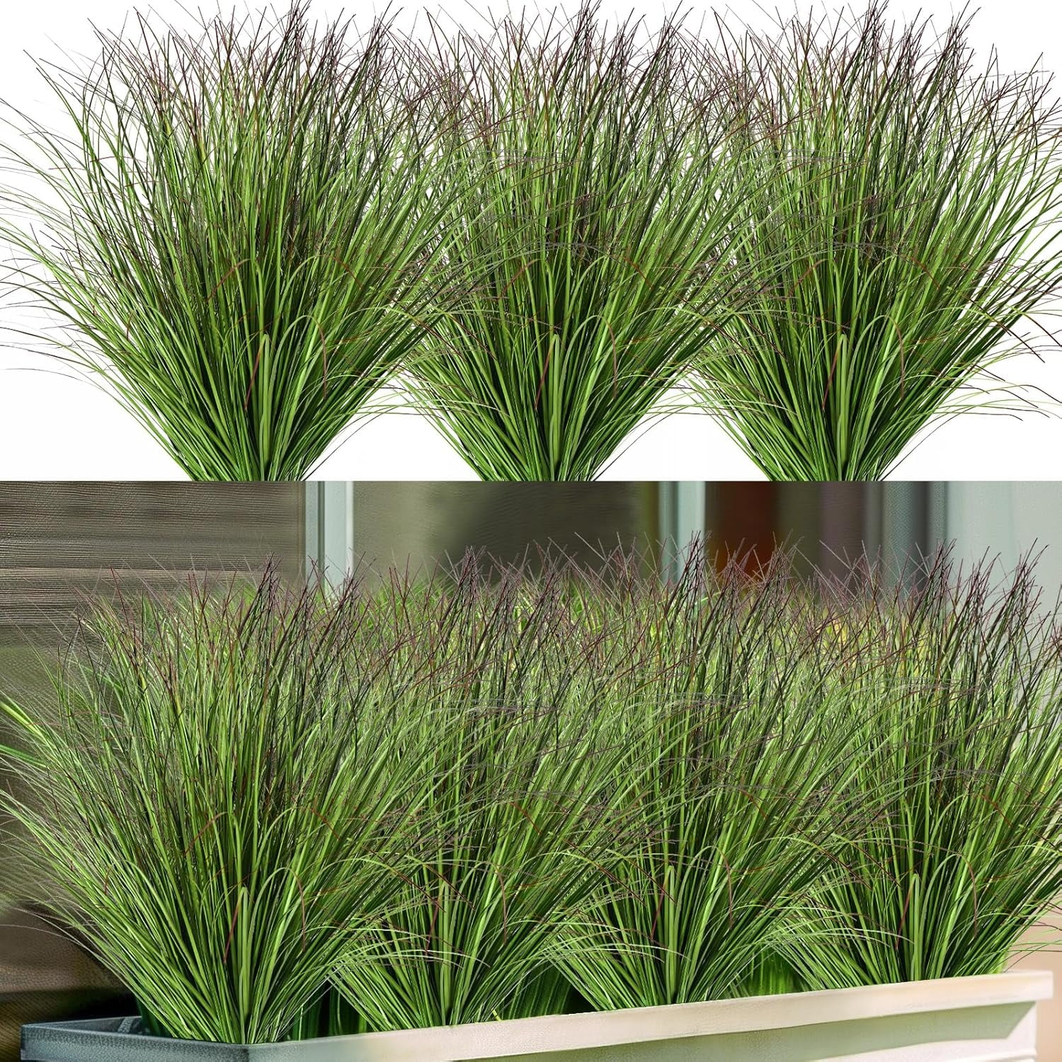 Zukuco 16PCS Artificial Plants Fake Bushes Artificial Shrubs Wheat ...