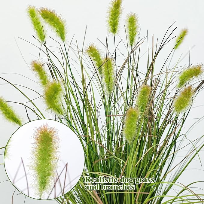 Zukuco 16PCS Artificial Plants Onion Grass Greenery Faux Fake Shrubs ...