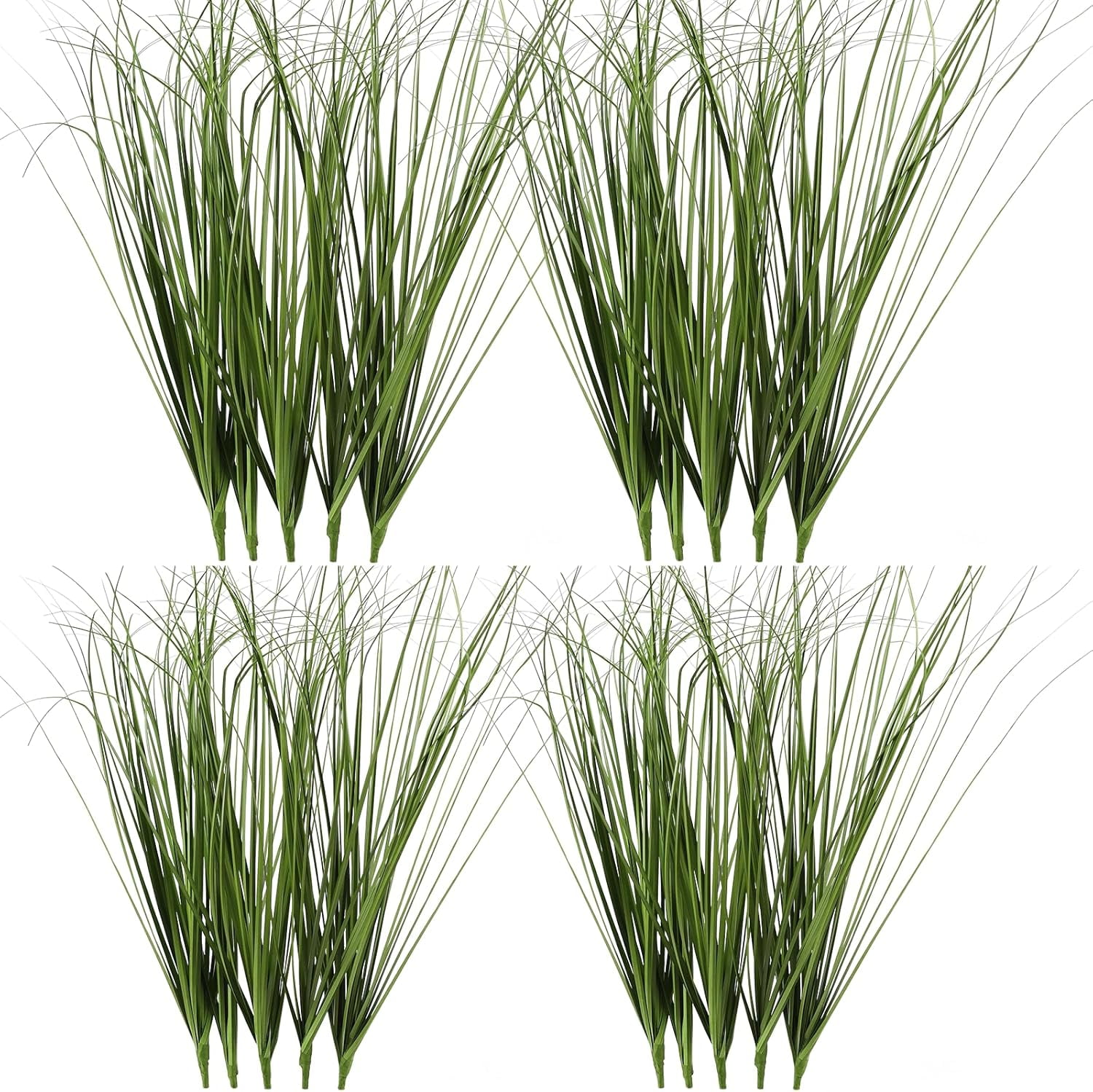 Zukuco 16PCS Fake Green Grass Decor Artificial Grass Plants Outdoor ...