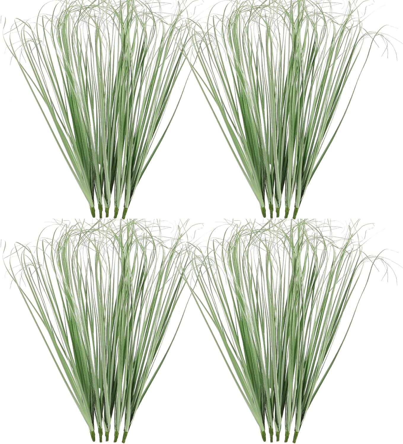 Zukuco 16PCS Fake Light Green Grass Decor Artificial Grass Plants ...