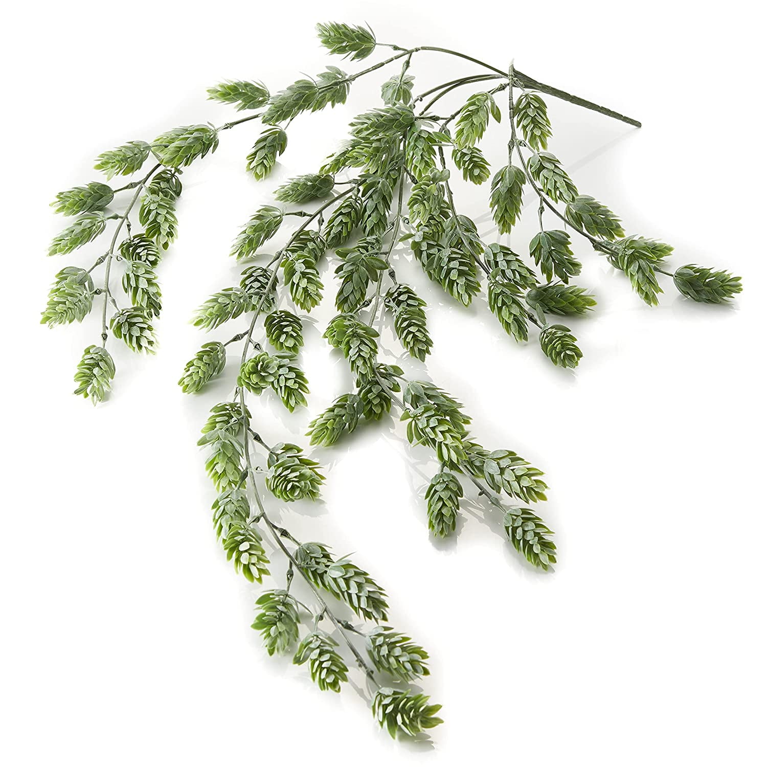 Zukuco 2 Pack Artificial Hanging Plant Faux Hops Flowers Garland, Fake ...