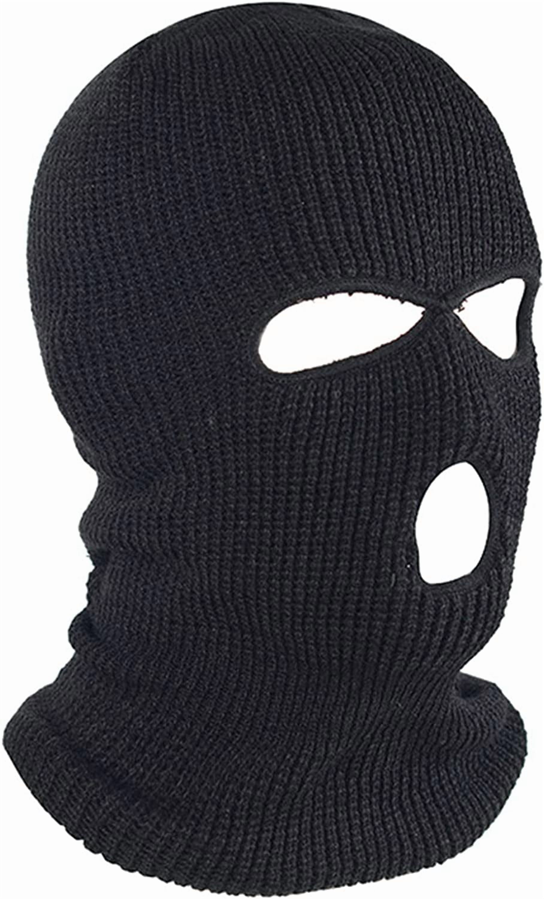 Zukuco 3-Hole Knitted Full Face Cover Ski Mask, Winter Balaclava Warm ...