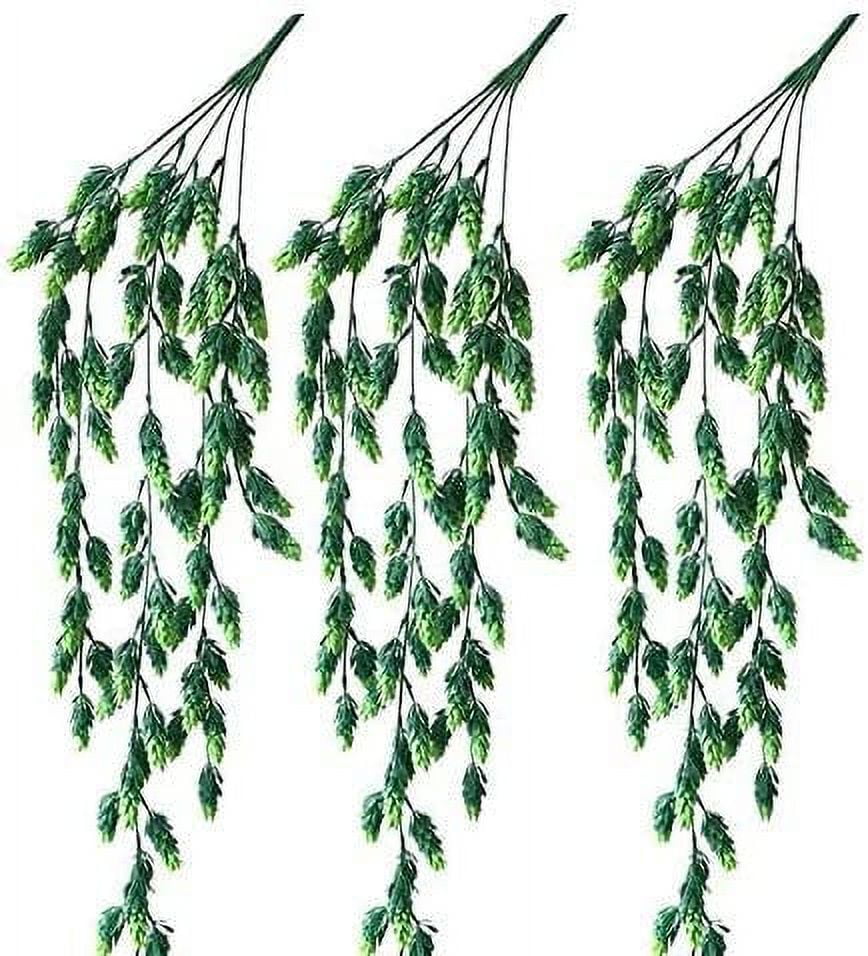 Zukuco 3PCS Artificial Flower Hops Vine Garland Plant Fake Hanging Vine ...