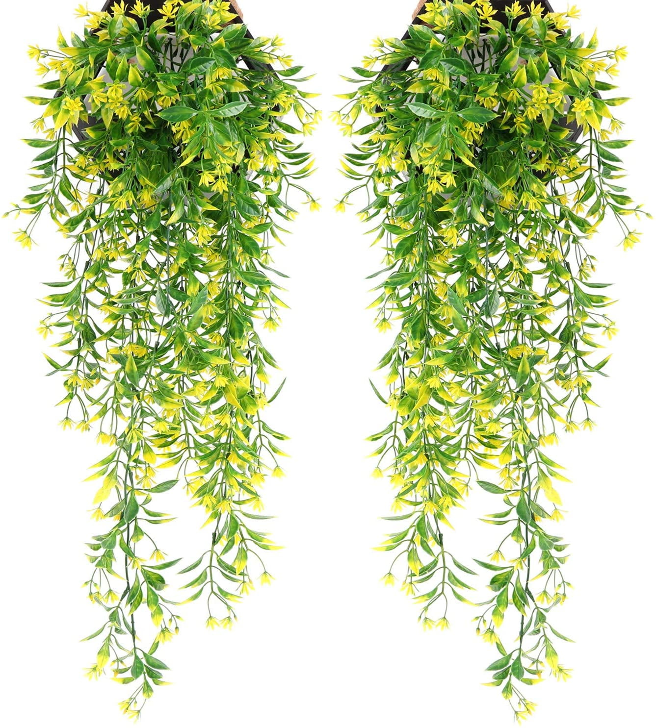 Zukuco 4Pcs Artificial Hanging Vines Flowers Fake Hanging Plant Silk ...