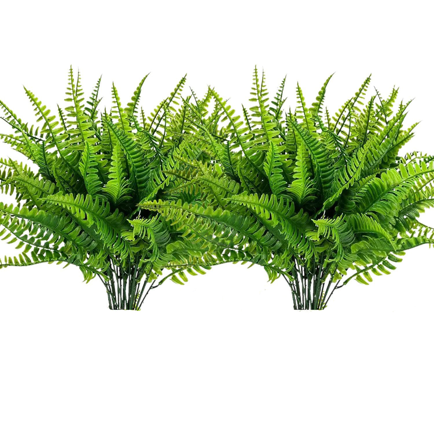 Zukuco 4pcs Artificial Plants, Fake Boston Fern Greenery Outdoor UV ...