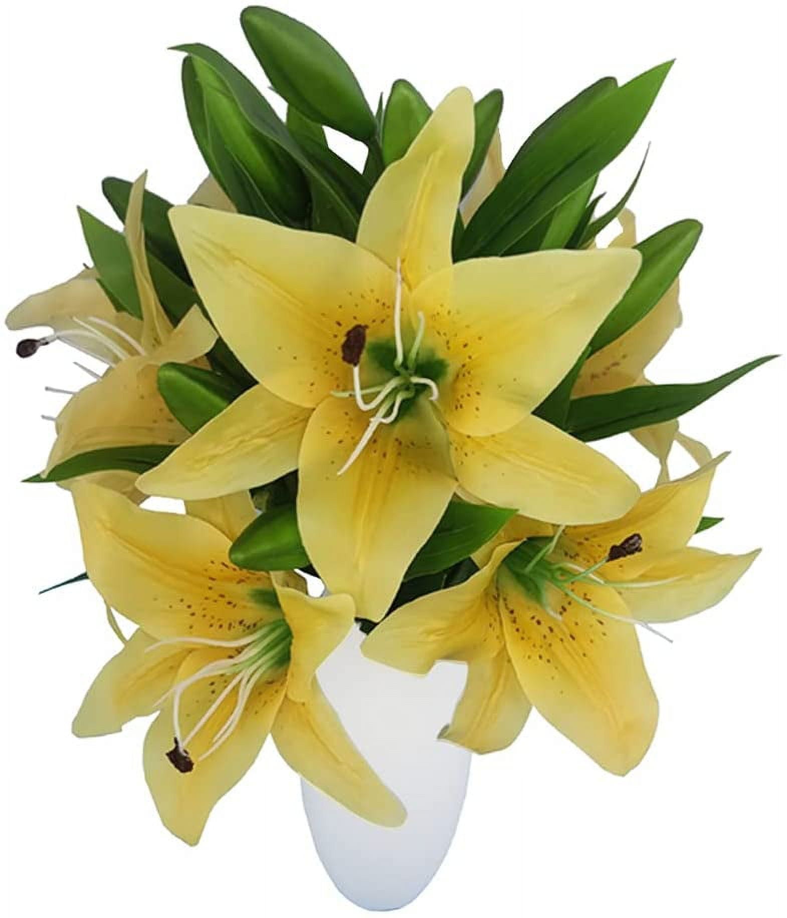 Zukuco 5PCS Artificial Tiger Lily Latex Real Touch Flower Home Wedding ...