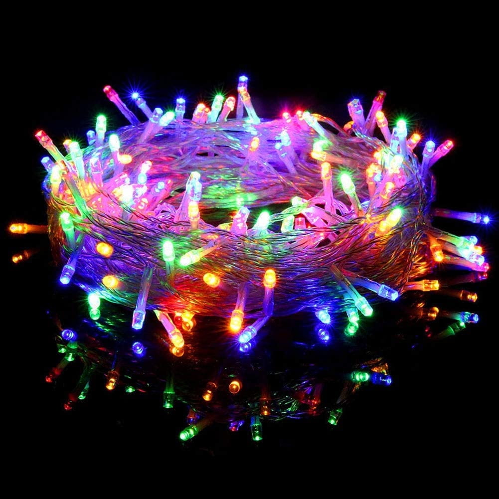 Zukuco 66FT 200 LED Colorful Christmas String Lights, Plug in Christmas ...