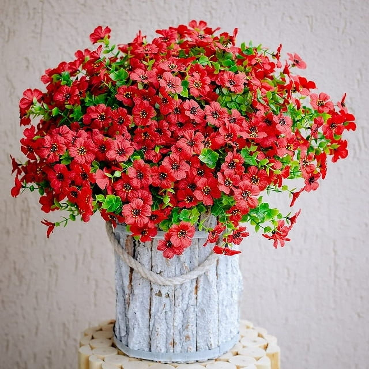 Zukuco 6PCS Artificial Violet Flowers Fake Flowers Outdoor for ...