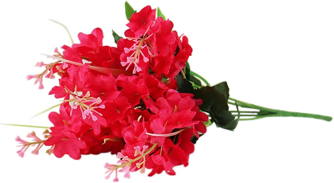 Zukuco 6Pcs Artificial Hyacinth Flower Bouquet, 13.7 inch Silk Hyacinth Flowers Fake Flower with ...