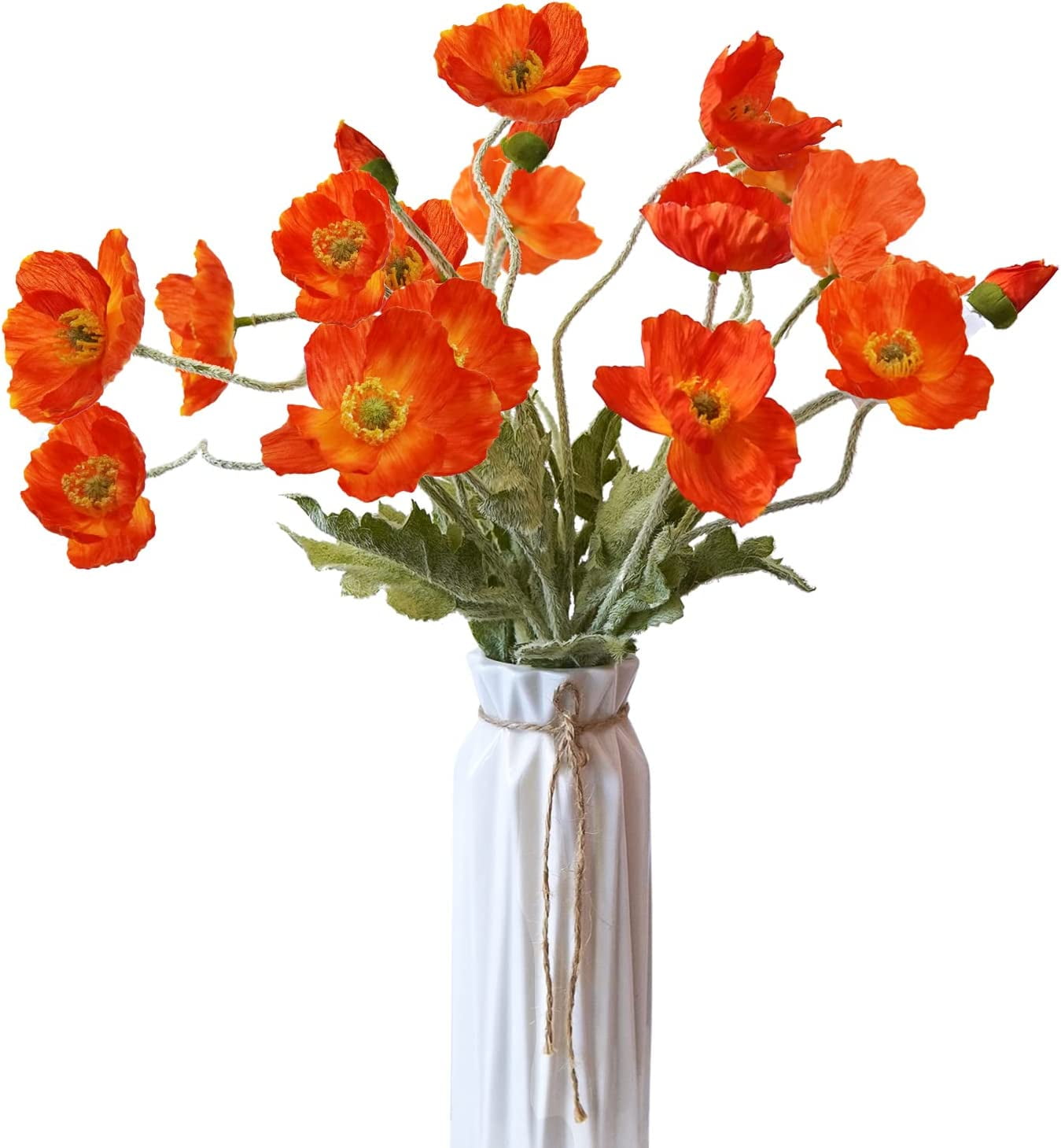Zukuco 6Pcs Artificial Potty Flowers UV Resistant Plastic Outdoor ...