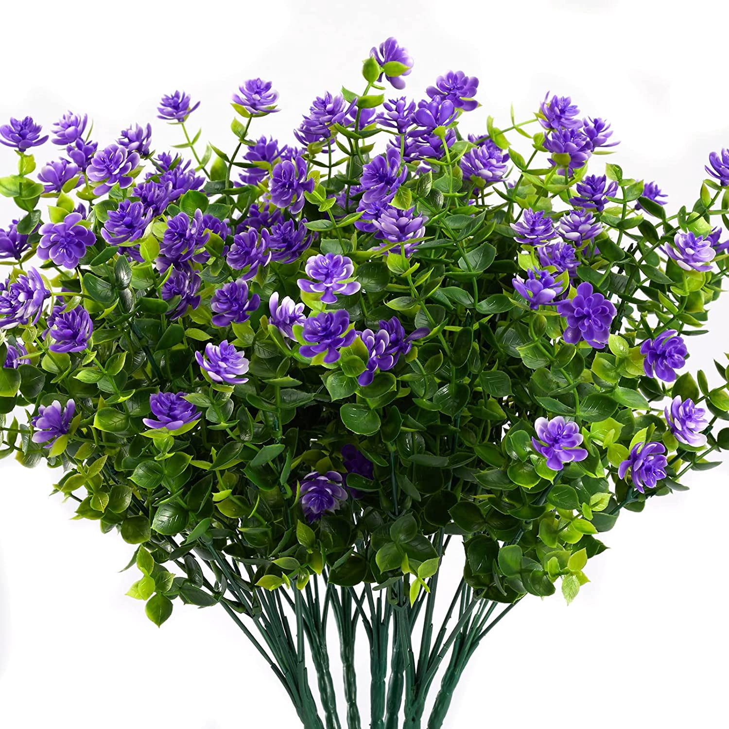 Zukuco 6pcs Artificial Flowers Outdoor UV Resistant Outdoors Fake ...