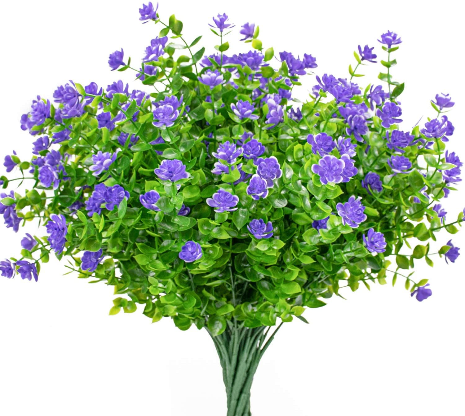 Zukuco 6pcs Artificial Flowers UV Resistant Fake Plants Faux Plastic ...
