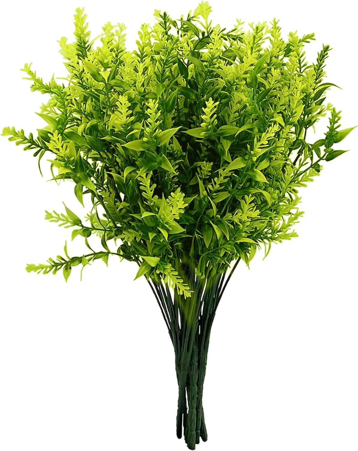 Zukuco 8Bundles Artificial Greenery Lavender Fake Shrubs Flowers, UV Resistant No Fade Faux ...