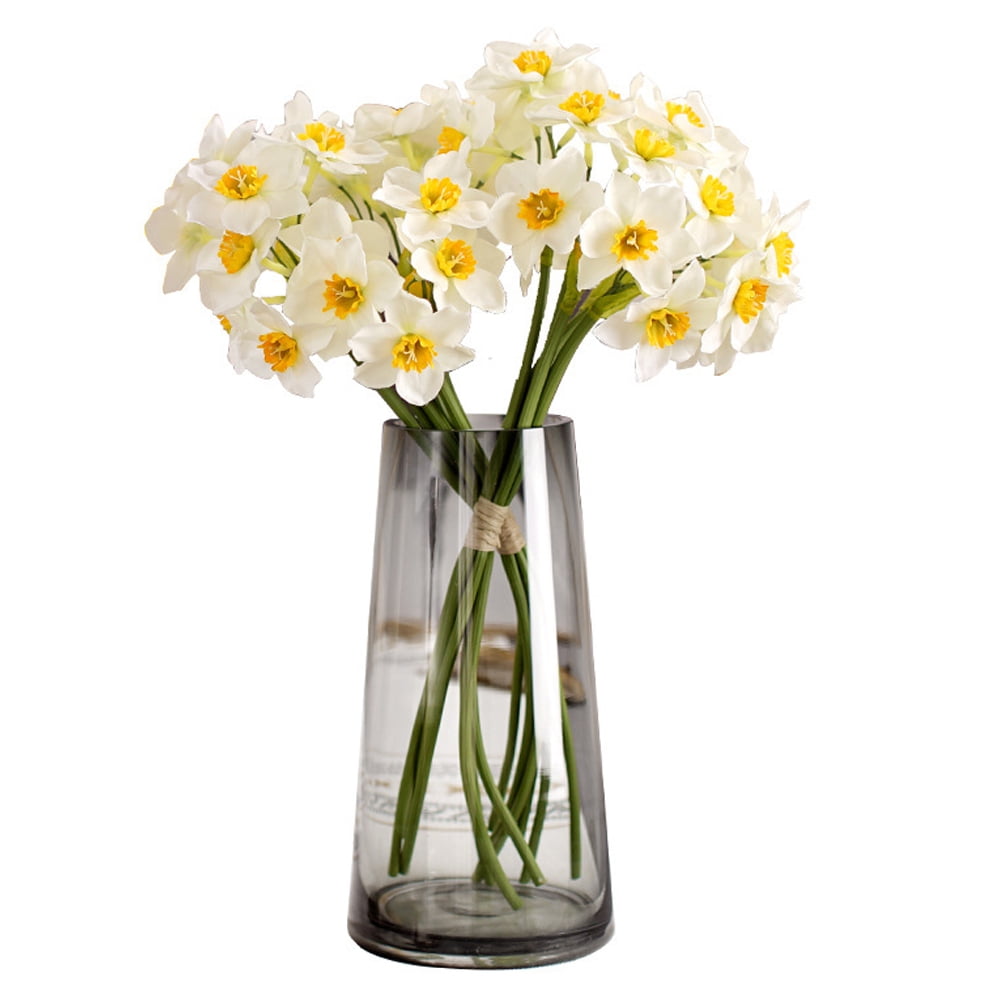 Zukuco Artificial Daffodil Flowers, Long Stem Narcissus Spring Fake ...