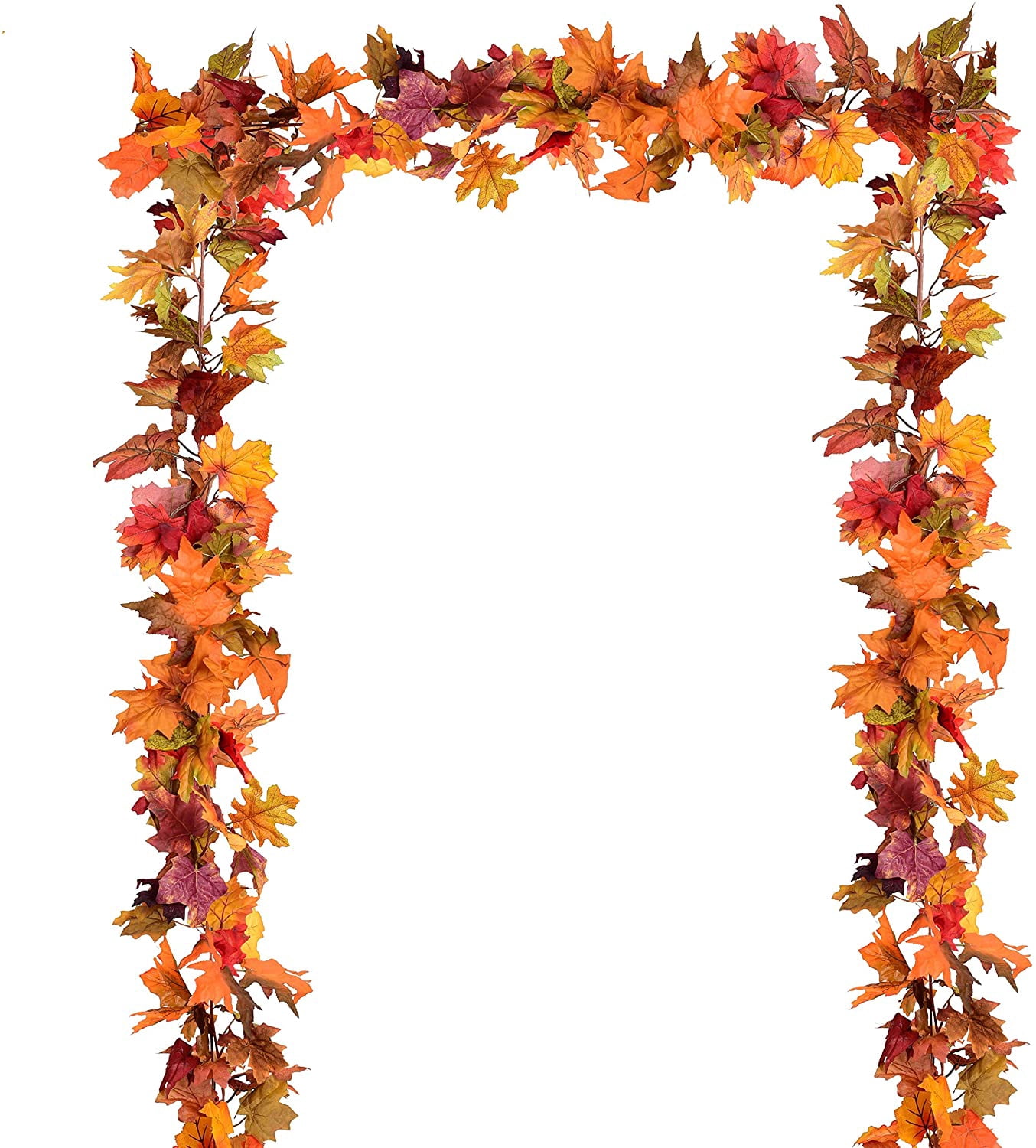 Zukuco Artificial Fall Maple Leaf Garland, Autumn Hanging Leaves Vines ...