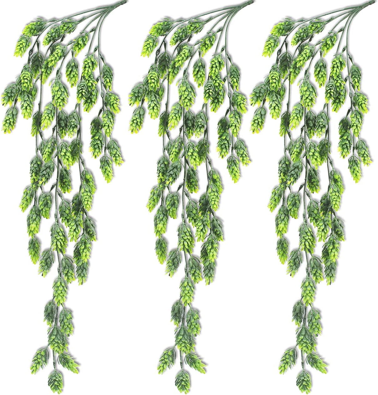 Zukuco Artificial Flower Hops Vine Garland Fake Hanging Plant Faux Hops ...