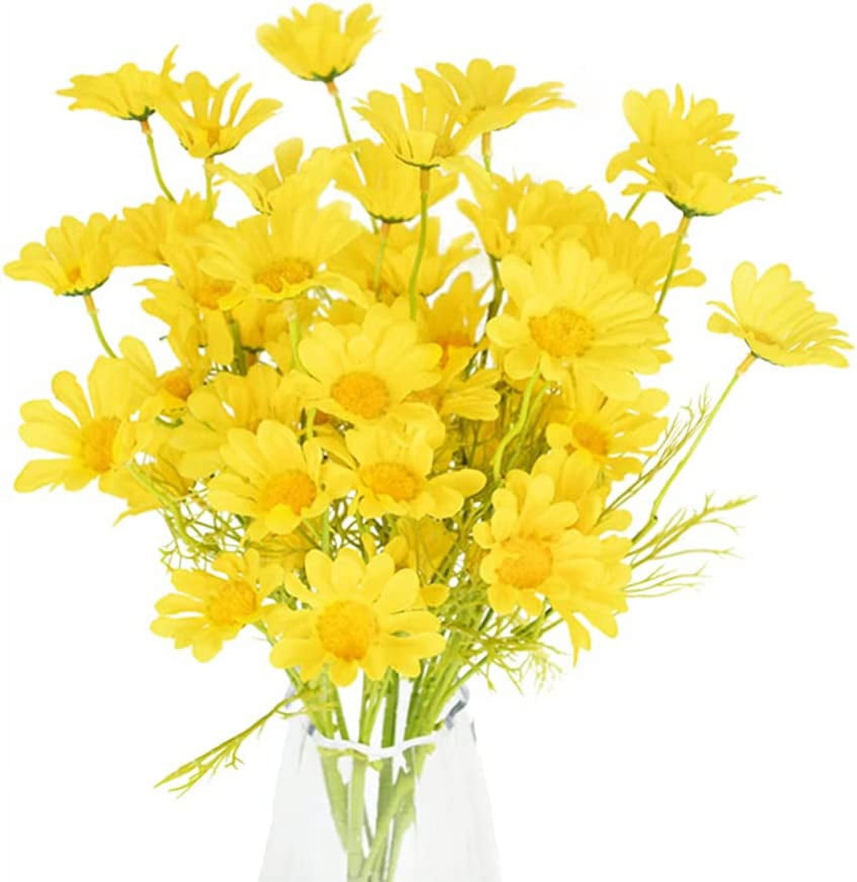 Zukuco Artificial Flowers, 8pcs Artificial Daisy Flowers Outdoor Fake ...