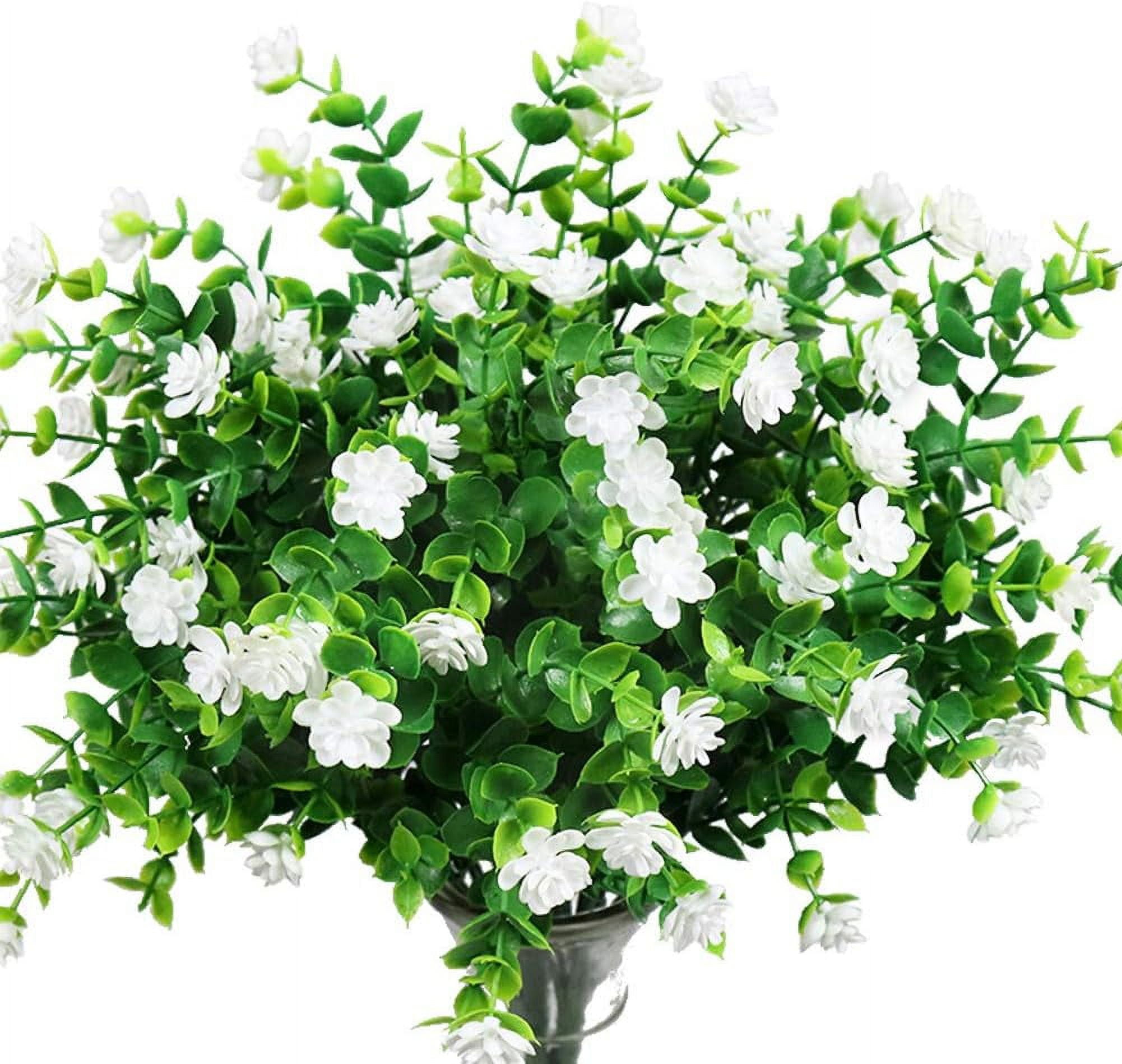 Zukuco Artificial Flowers Fake Boxwood Shrubs UV Resistant No Fade Faux ...