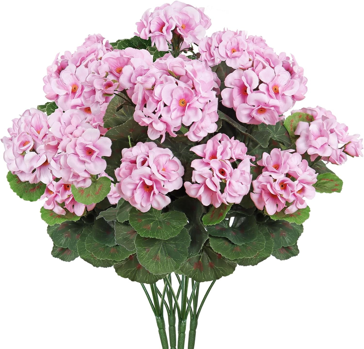 Zukuco Artificial Flowers for Outdoors, 4 Pack Geraniums Silk Flowers ...