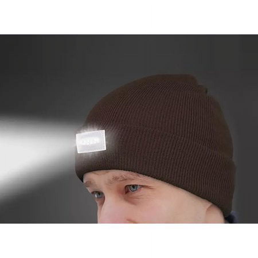 Zukuco Beanie with Light, Warm Knit Hat for Winter Safety, Unisex LED ...