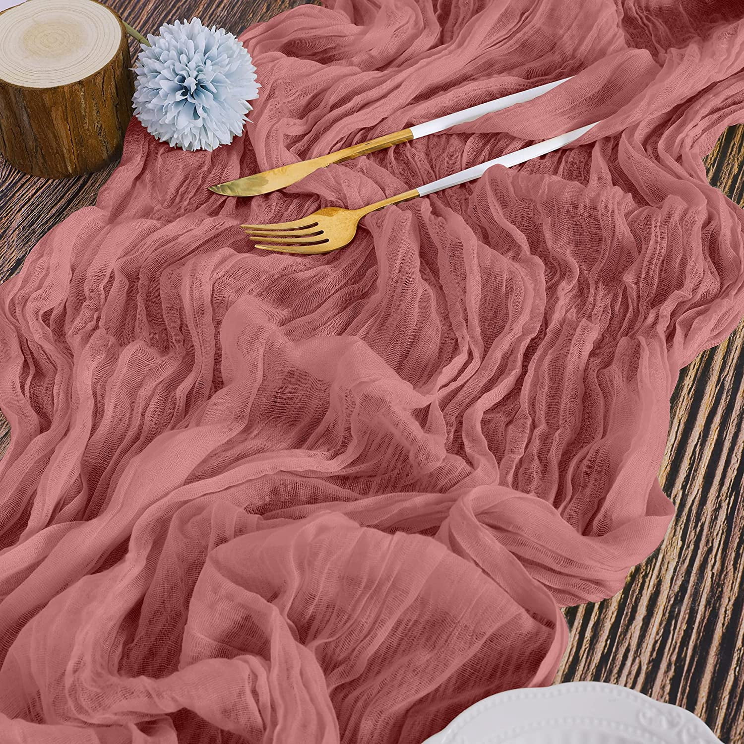 Zukuco Cheese Cloth Gauze Table Runner 35x118 Inches Gauze Table Runner ...