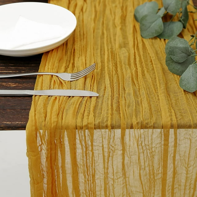 Zukuco Cheesecloth Table Runner Boho Gauze Cheese Cloth Table Runner ...