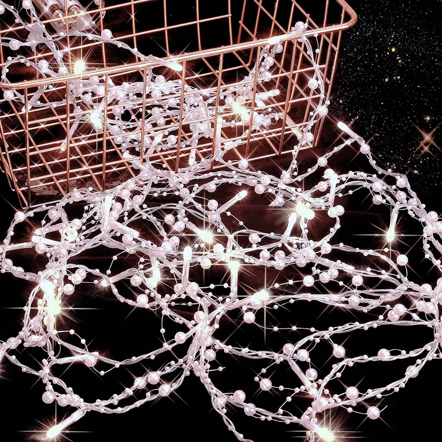 Zukuco Christmas String Lights Festive Lighted Berry Beaded Garland for ...