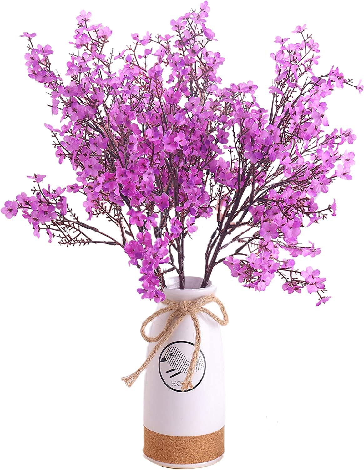 Zukuco Gypsophila Artificial Flowers Babys Breath Silk Fake Bush ...