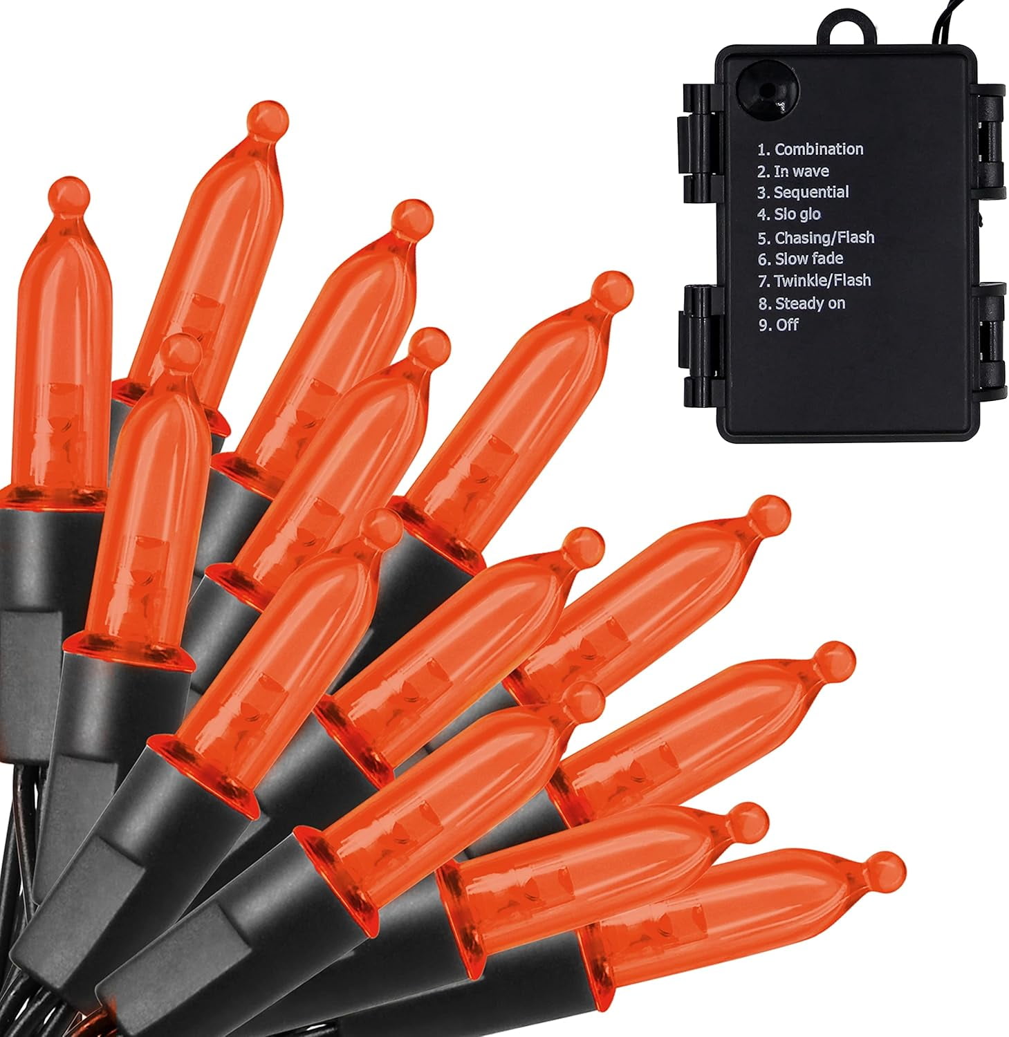 Zukuco Halloween Lights, 50 LED Battery Operated Halloween Mini String ...