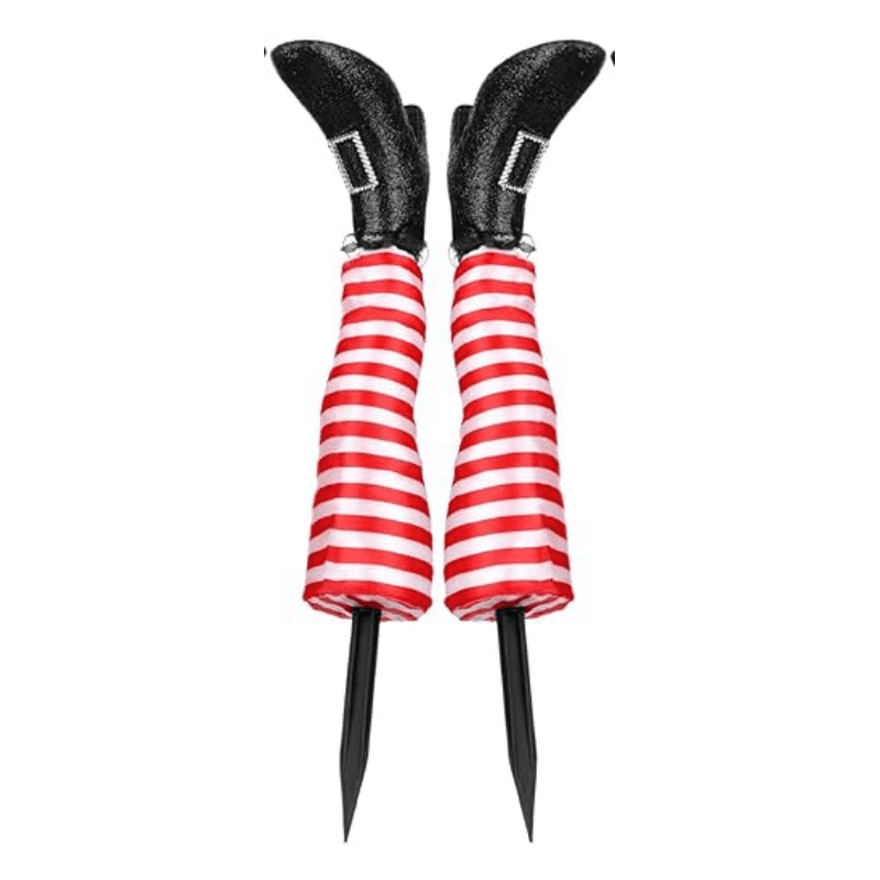 Zukuco Halloween Witch's Legs Yard Stakes, Upside Down Witch Legs ...