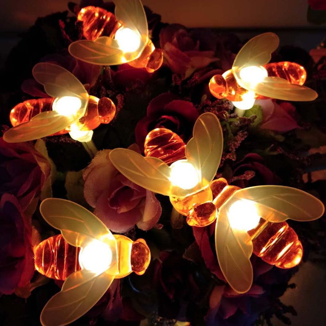 Zukuco Honey Bee Decor Light 10FT 20 LED Fairy Lights for Indoor ...