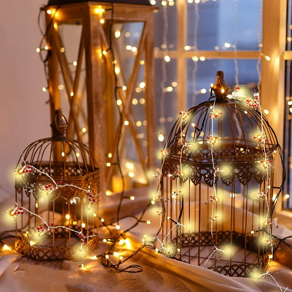 Christmas Red Berry Garland Artificial Red And Berry Christmas Garland ...