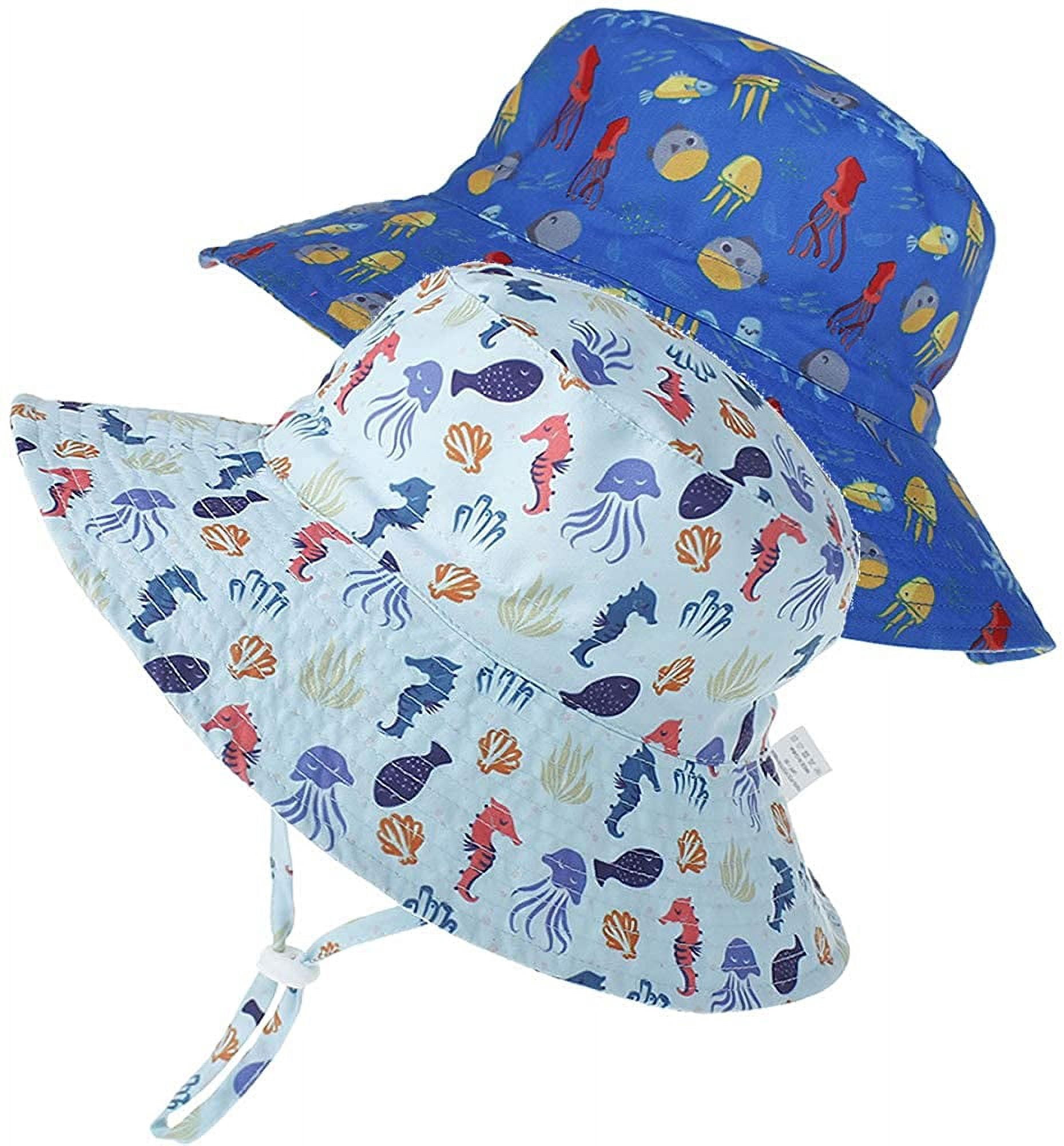 Zukuco Kids Sun Hat Toddler Cartoon Dinosaur Flowers Print Summer ...