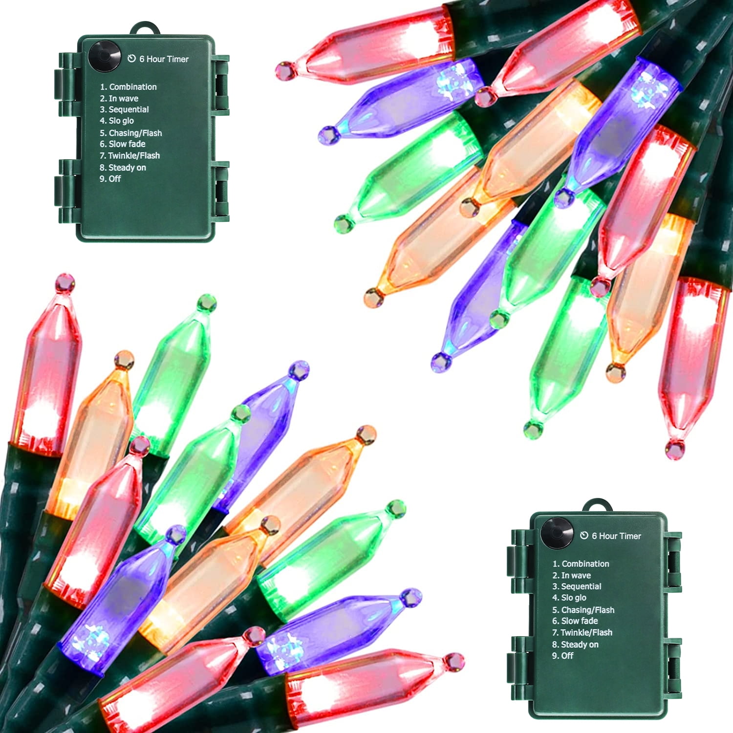 Zukuco Mini Christmas Lights, 16ft 50 LED Battery Operated Fairy String ...