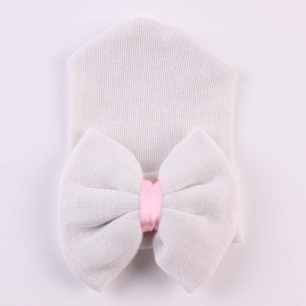 Zukuco Newborn Hospital Hat Infant Baby Hat Caps with Bow Soft Cute ...