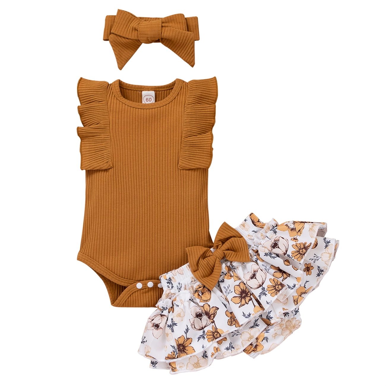 Zukuco Newborn Infant Baby Girl Clothes Romper Shorts Set Floral Summer Outfits Cute Baby ...