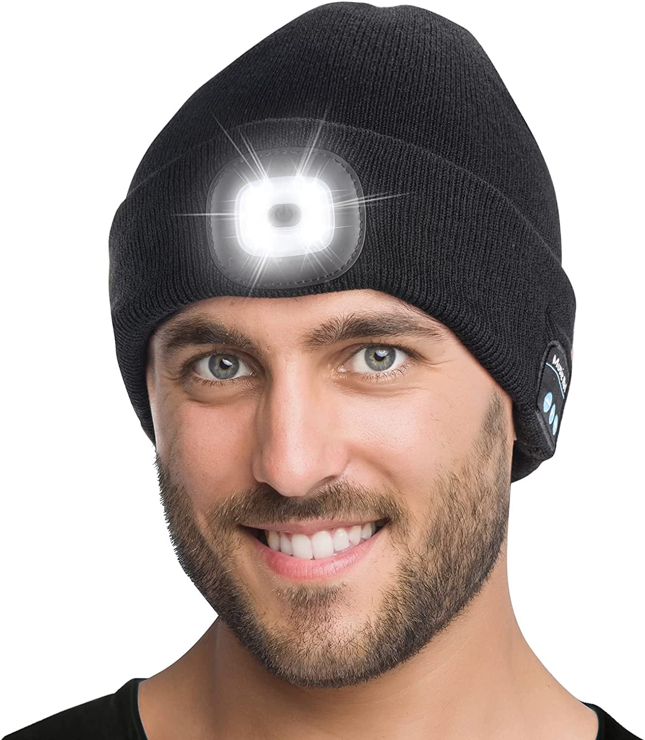 Zukuco Unisex Bluetooth Beanie Hat with Light, Built-in Speaker Mic ...